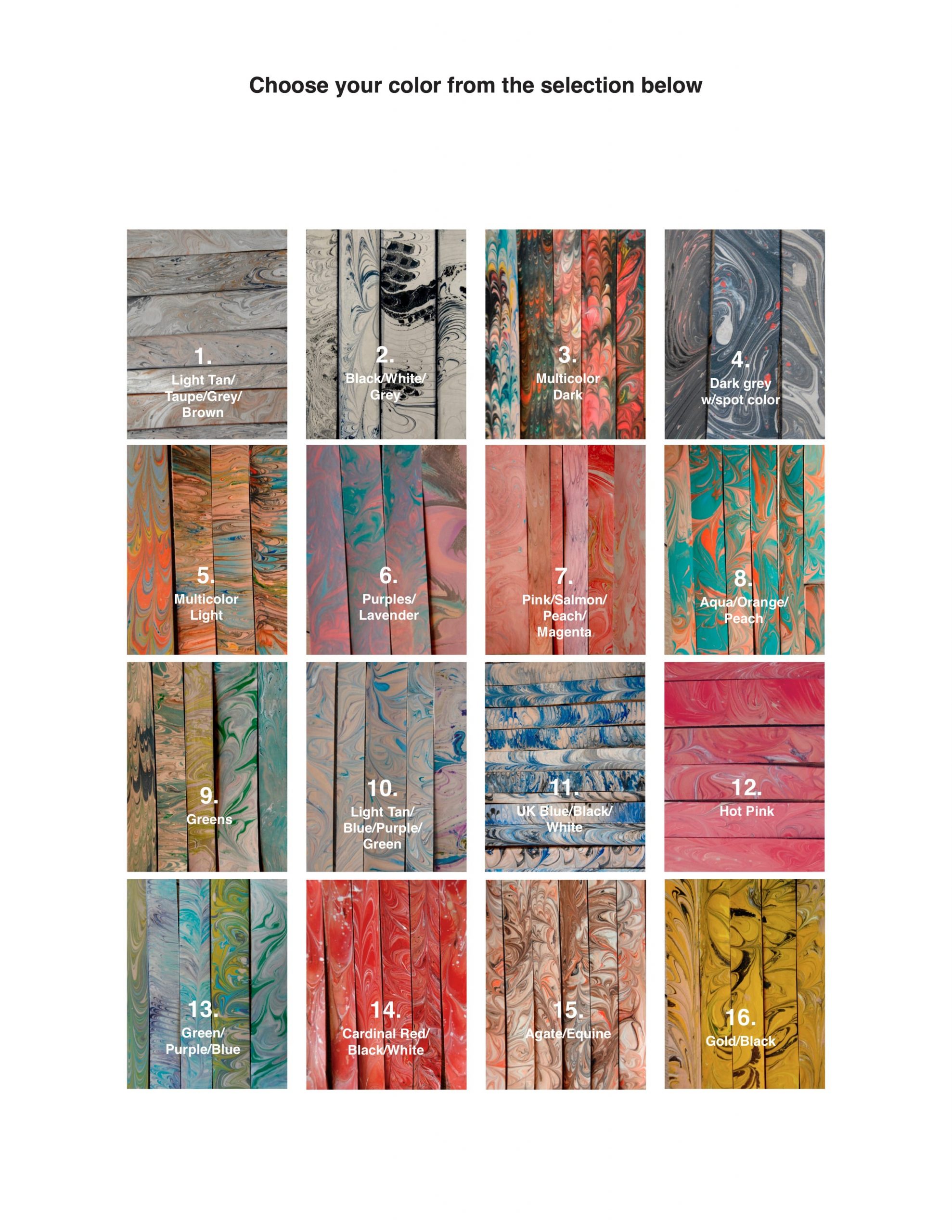 Marbling & Marbled Color Schemes - Leather By Design